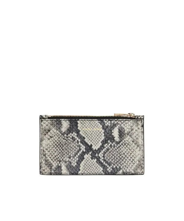 ANINE BING Lucy Python Zip Wallet - Gray