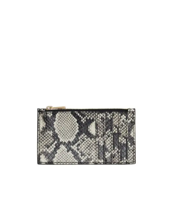 ANINE BING Lucy Python Zip Wallet