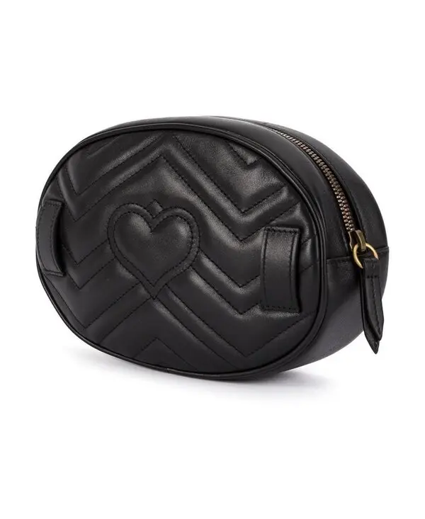 Gucci Gg Marmont Quilted Belt Bag - Black