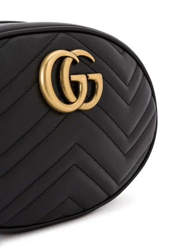 Gucci Gg Marmont Quilted Belt Bag - Black