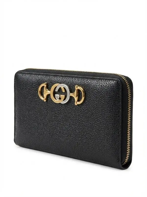 Gucci Zumi Textured Long Wallet - Black
