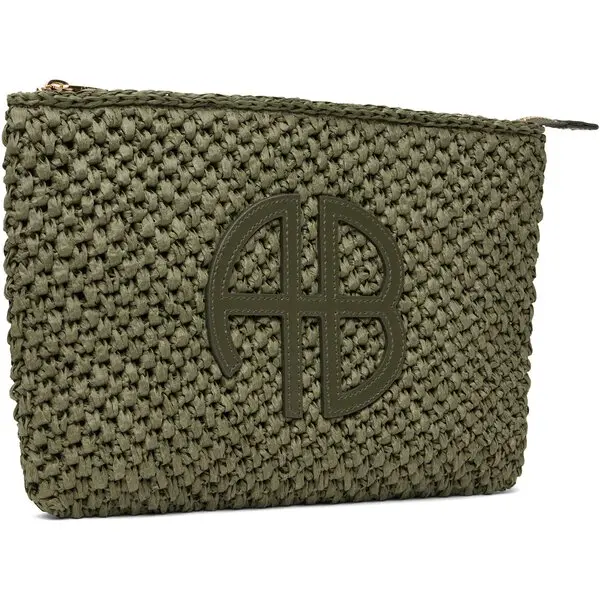 ANINE BING Woven Logo Pouch