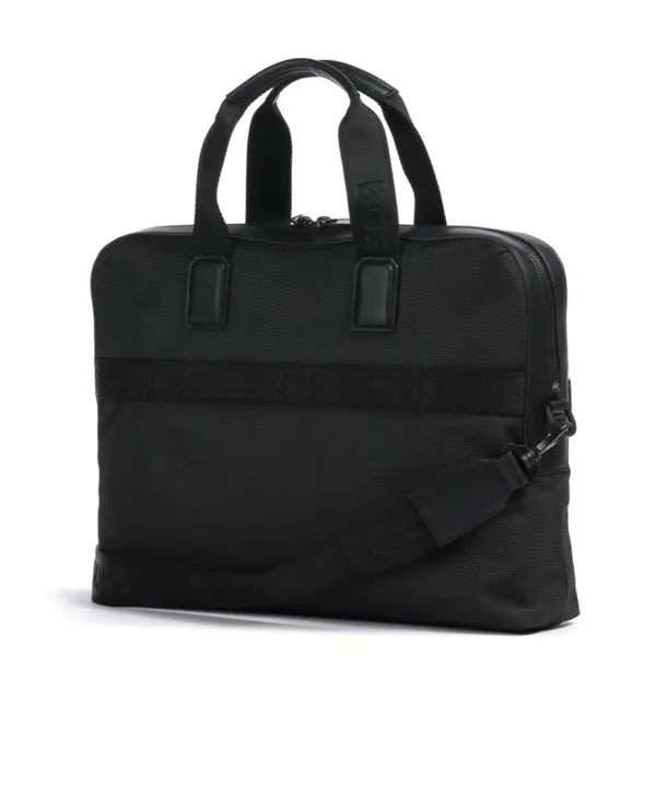 Hugo Boss Ray Logo Embossed Zipped Laptop Bag