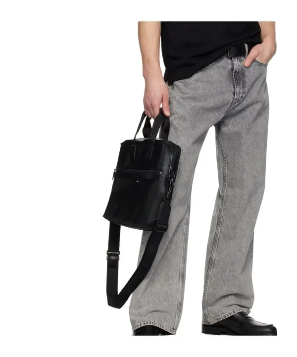 Hugo Boss Ray Logo Embossed Zipped Laptop Bag