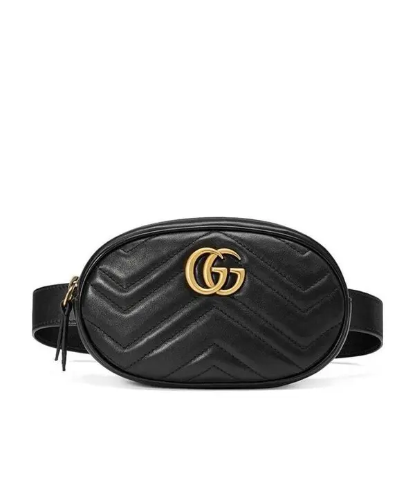 Gucci Gg Marmont Matelassé Belt Bag - Black