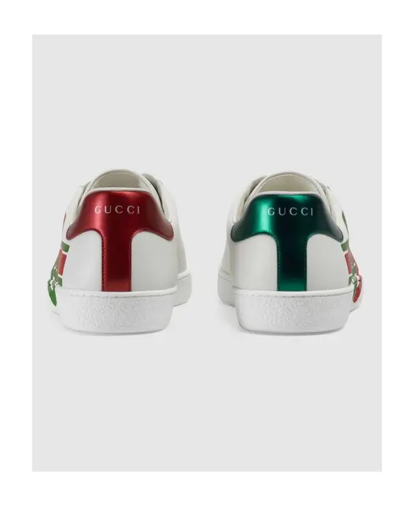 Gucci Gg Print Ace Sneakers - Gray
