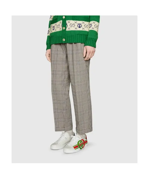 Gucci Gg Print Ace Sneakers - Gray