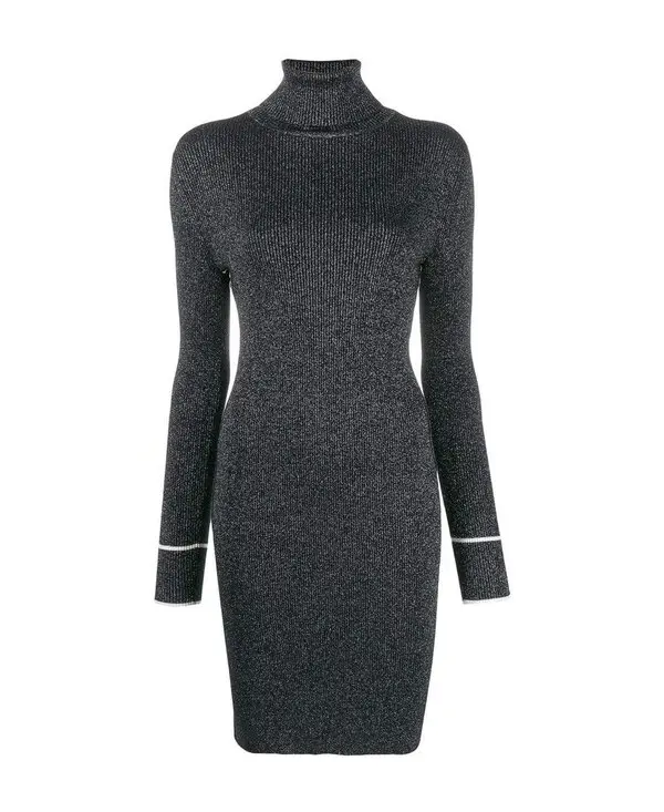 Off-White Logo Stripe Knitted Dress