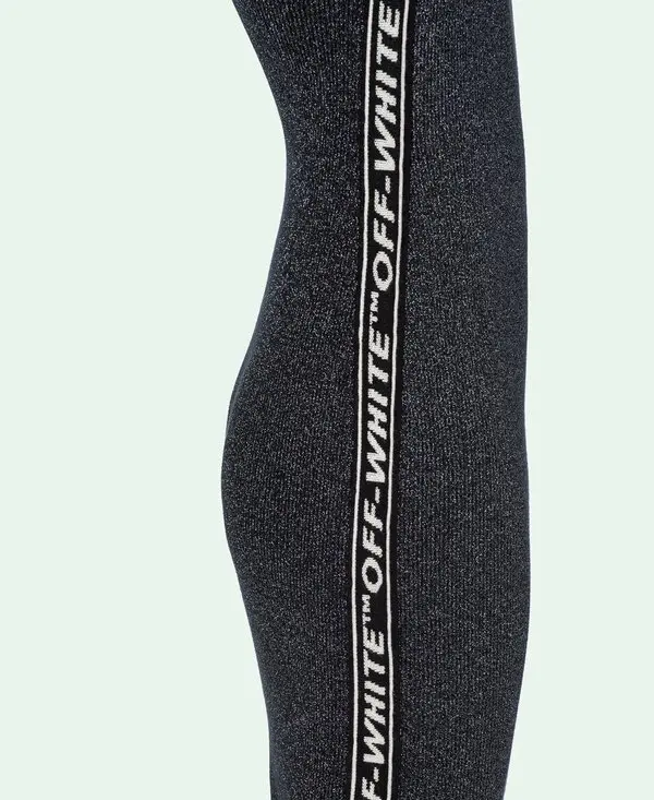 Off-White Logo Stripe Knitted Dress