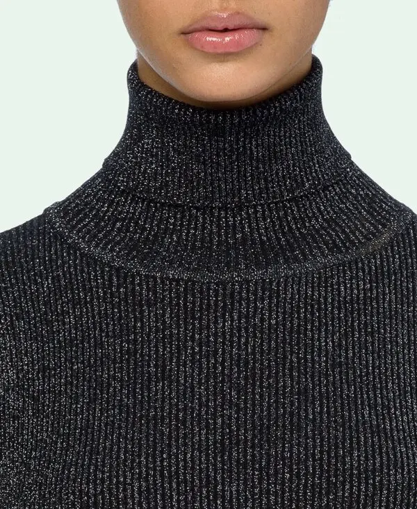 Off-White Logo Stripe Knitted Dress