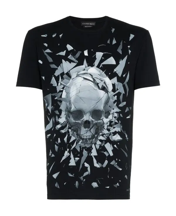 Alexander McQueen Skull Printed T-shirt - Black