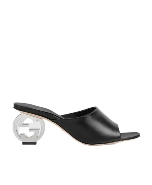 Gucci Logo Plaque Slip-on Mules