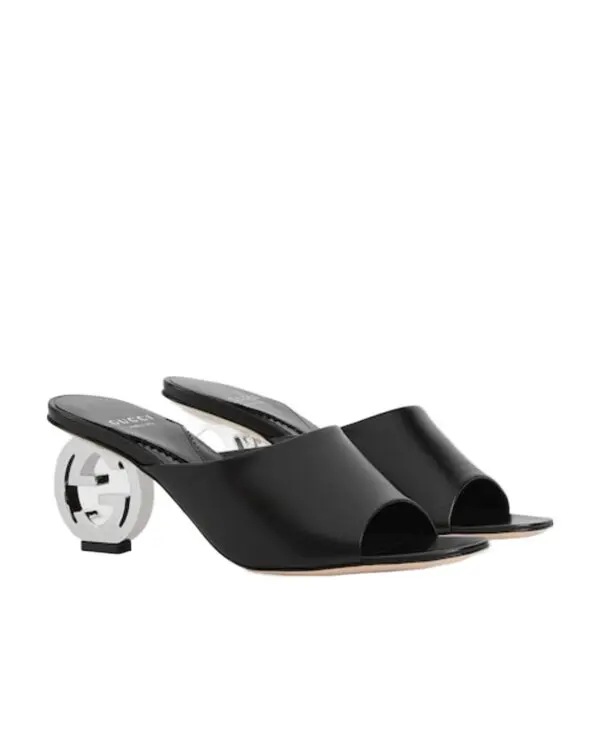 Gucci Logo Plaque Slip-on Mules