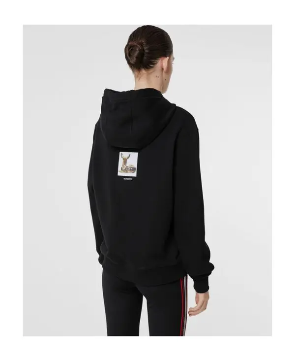 Burberry Oversized Deer Print Hoodie