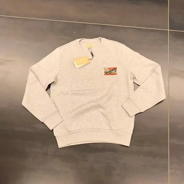Burberry Long-sleeved Crew Neck Sweater With Printed Logo Detail