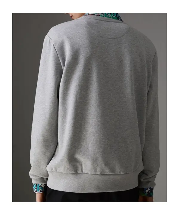 Burberry Long-sleeved Crew Neck Sweater With Printed Logo Detail