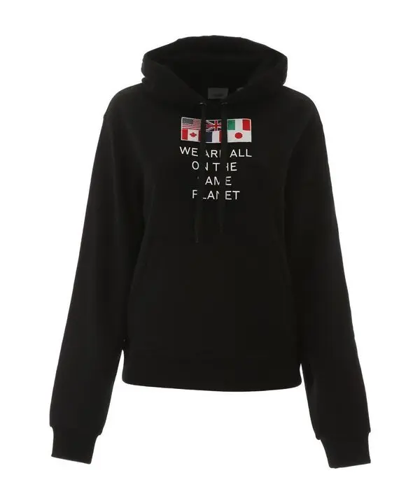 Burberry Flag Appliqué Hoodie