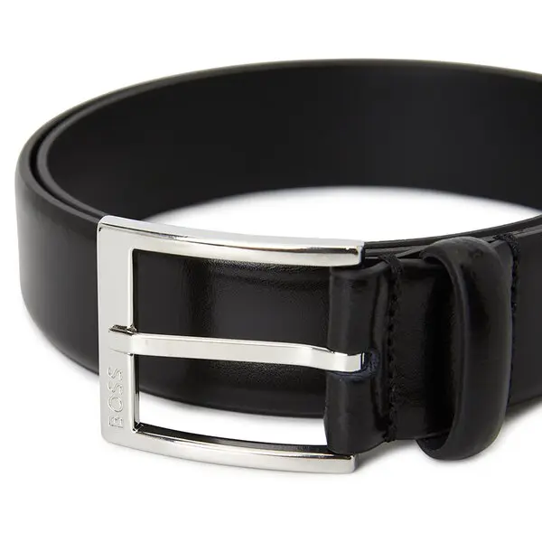 Hugo Boss Logo-engraved Buckle Leather Belt