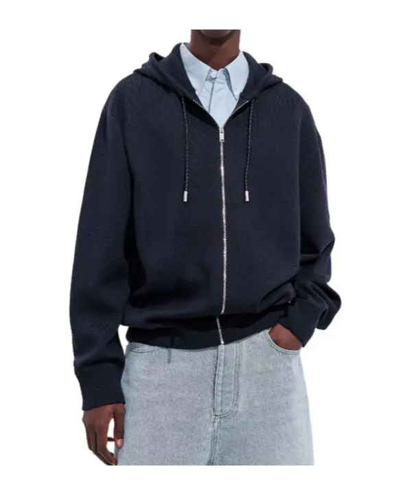 Bottega Veneta Double Wool Zip-up Hoodie - No