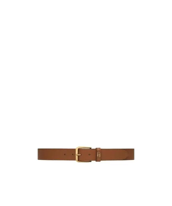Gucci G Logo Plaque Buckle Belt - Brown