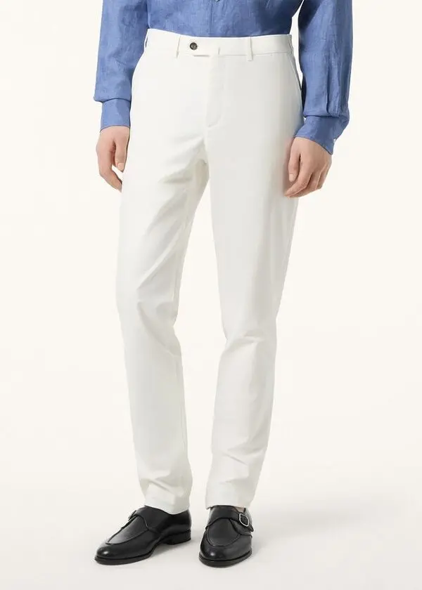 Loro Piana Belt-loop Casual Pants - Optical White