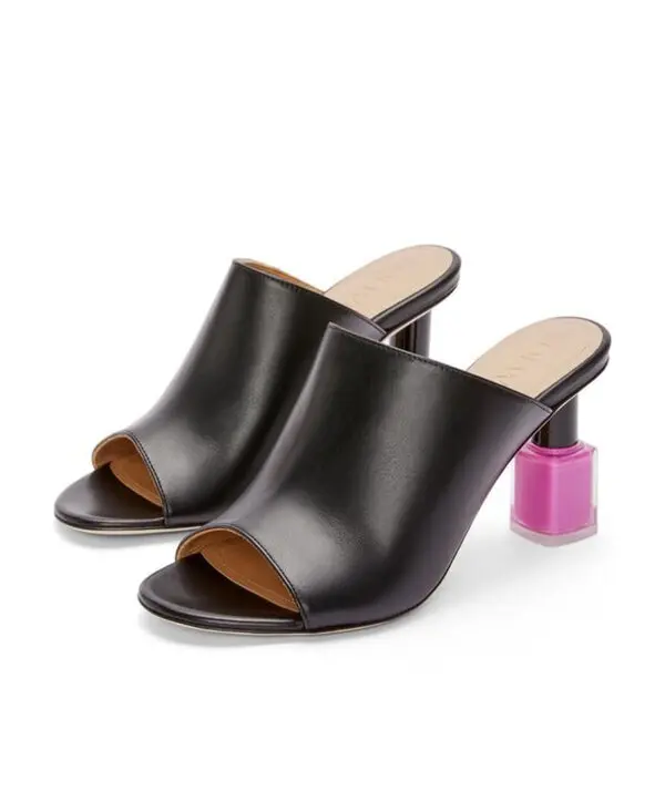 Loewe Nail Polish Mule In Calfskin