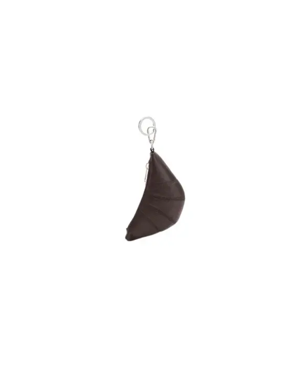 LEMAIRE Zipped Mini Croissant Keyring - Dark Chocolate