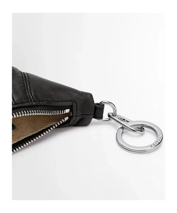 LEMAIRE Zipped Croissant Keyring - Black