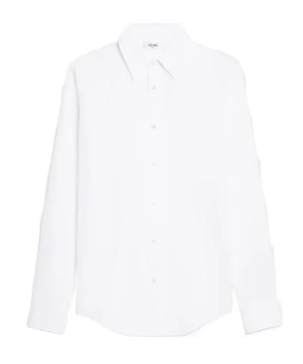 Celine Classic Shirt In Cotton Poplin - White