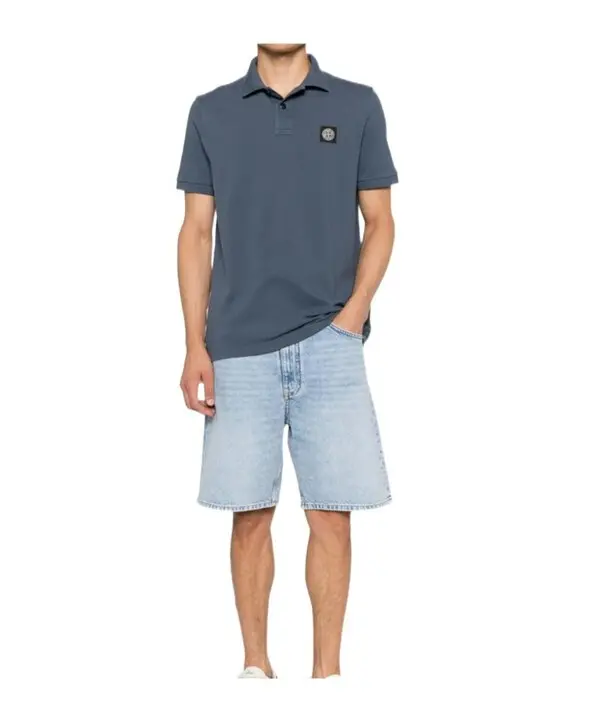 Stone Island Short-sleeved Polo Shirt - Blue