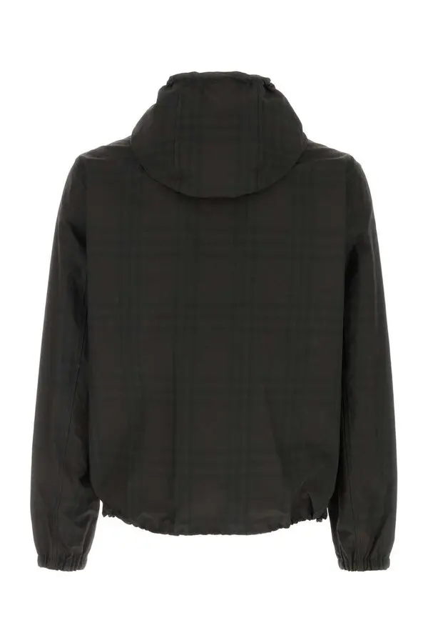 Burberry Checked Hooded Jacket