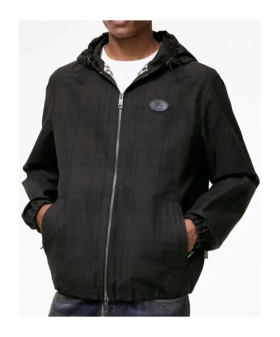 Burberry Checked Hooded Jacket