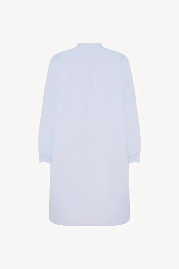 THE ROW Dottie Shirt In Sea Island Cotton Poplin - Light Blue Stripe