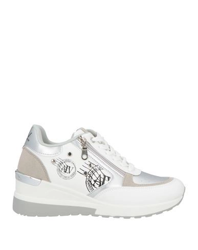 ALV BY ALVIERO MARTINI Low-top Sneakers With Wedge And Stud Embellishments - Silver