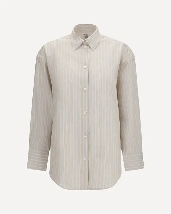 TOTEME Oversized Striped Shirt In Cotton