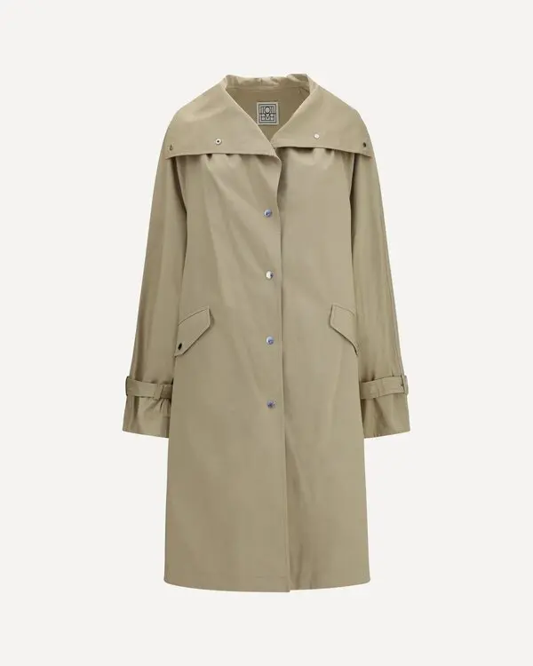 TOTEME Oversized Cotton Trench Coat - Beige