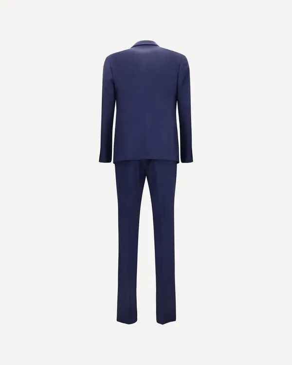 LARDINI Wool Suit With Double-breasted Jacket And Vest