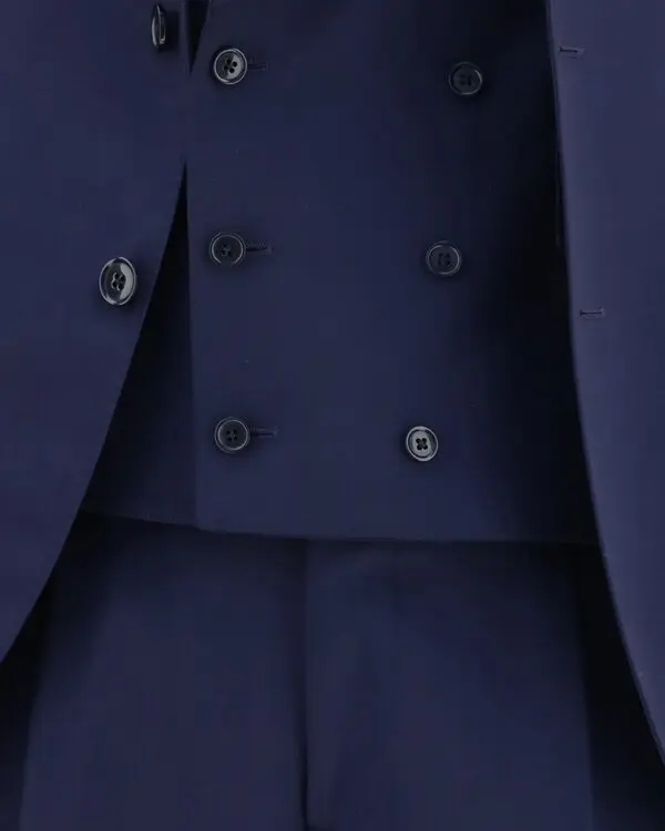 LARDINI Wool Suit With Double-breasted Jacket And Vest
