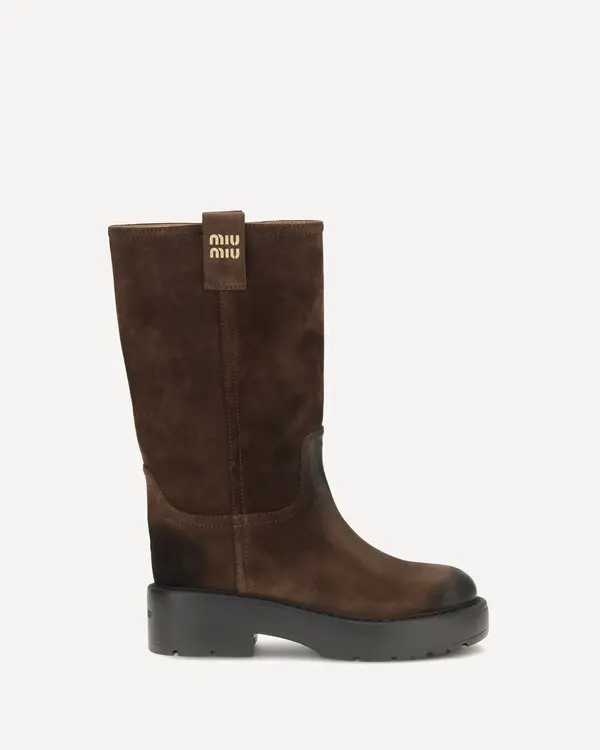 Miu Miu Suede Leather Boots