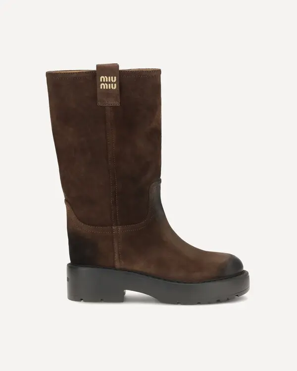 Miu Miu Suede Leather Boots