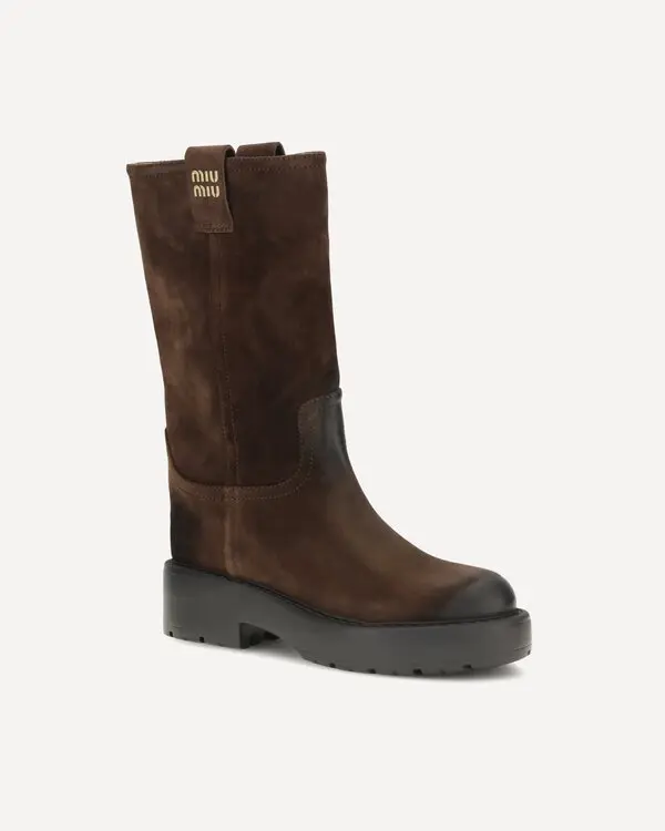 Miu Miu Suede Leather Boots