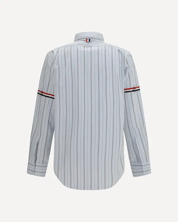 Thom Browne Fine-striped Grosgrain Poplin Shirt