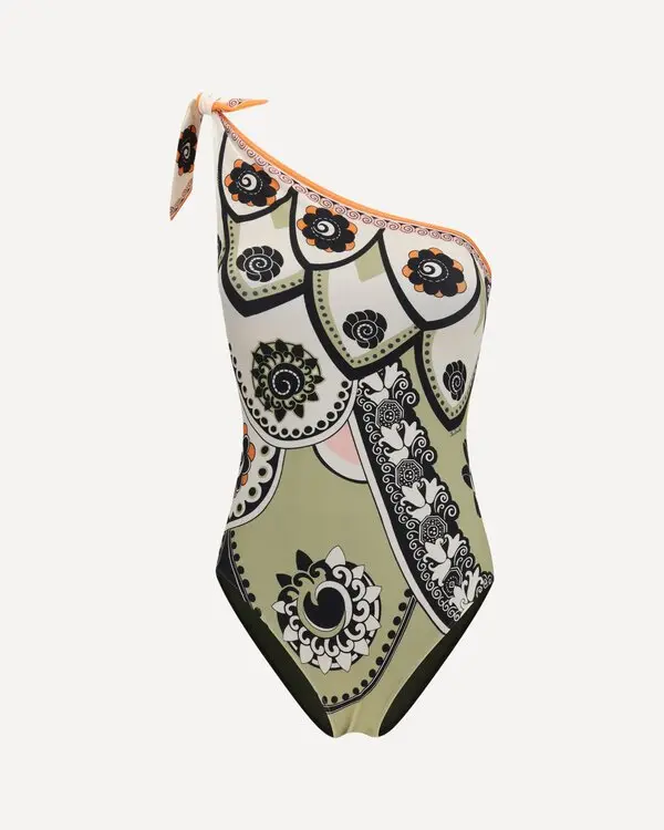 La DoubleJ Goddess One-shoulder One-piece Swimsuit - Multicolour