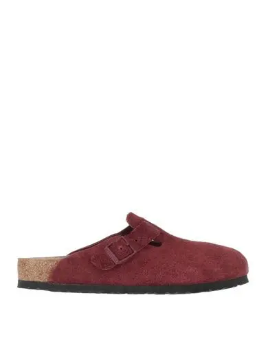 BIRKENSTOCK Suede Clogs - Burgundy