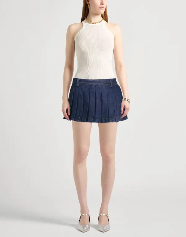 7 For All Mankind Pleated Denim Skirt