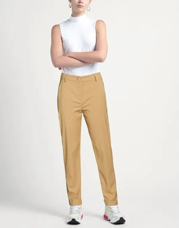 MANILA GRACE Pants Camel Size Polyester, Viscose, Wool, Elastane