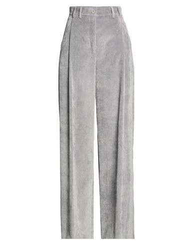 MANILA GRACE Wide-leg Corduroy Pants - Slate Blue