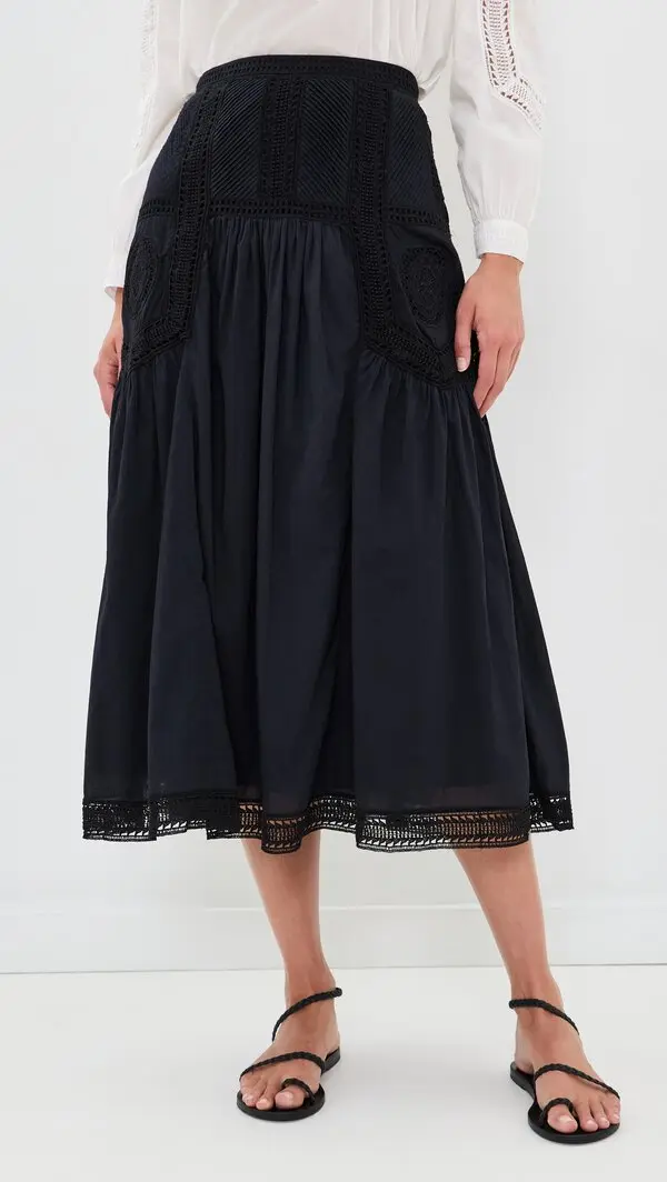 Ulla Johnson Alice Cotton Midi Skirt