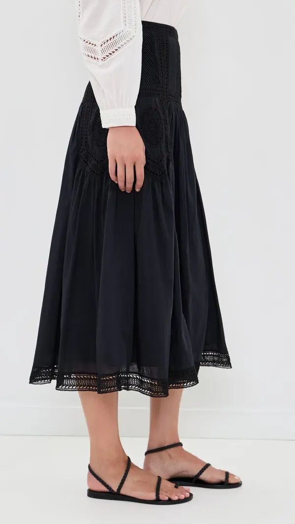 Ulla Johnson Alice Cotton Midi Skirt