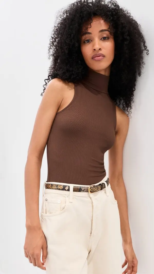 LE BOP Carolyn Thong Bodysuit - Chocolate